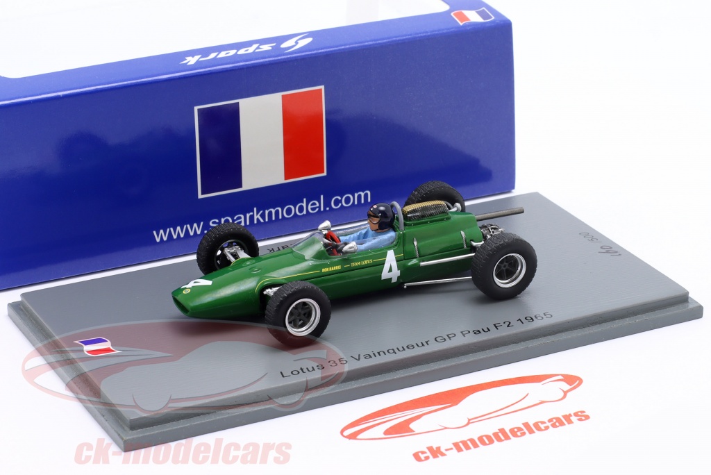 Spark 1:43 Jim Clark Lotus 35 #4 Winner GP Pau formula 2 1965 SF287 ...