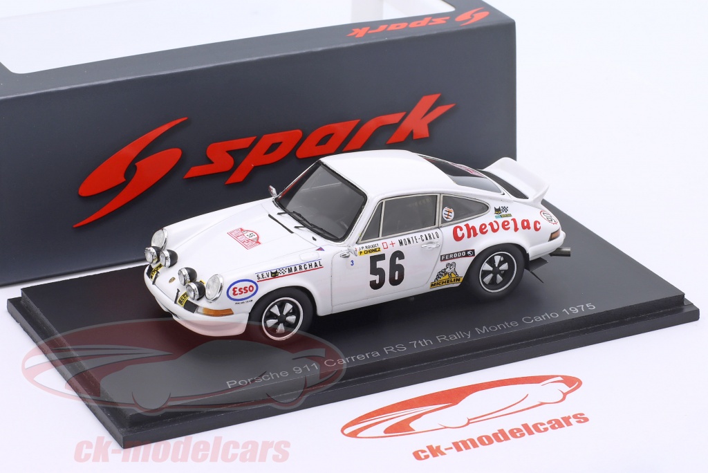 Spark 1:43 Porsche 911 Carrera RSR 2.8 #56 7th Rallye Monte Carlo 1975 ...
