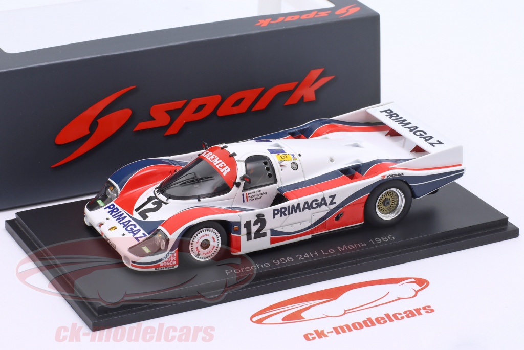 Spark 1:43 Porsche 956 #12 24h LeMans 1986 Kremer Racing S9869 model ...