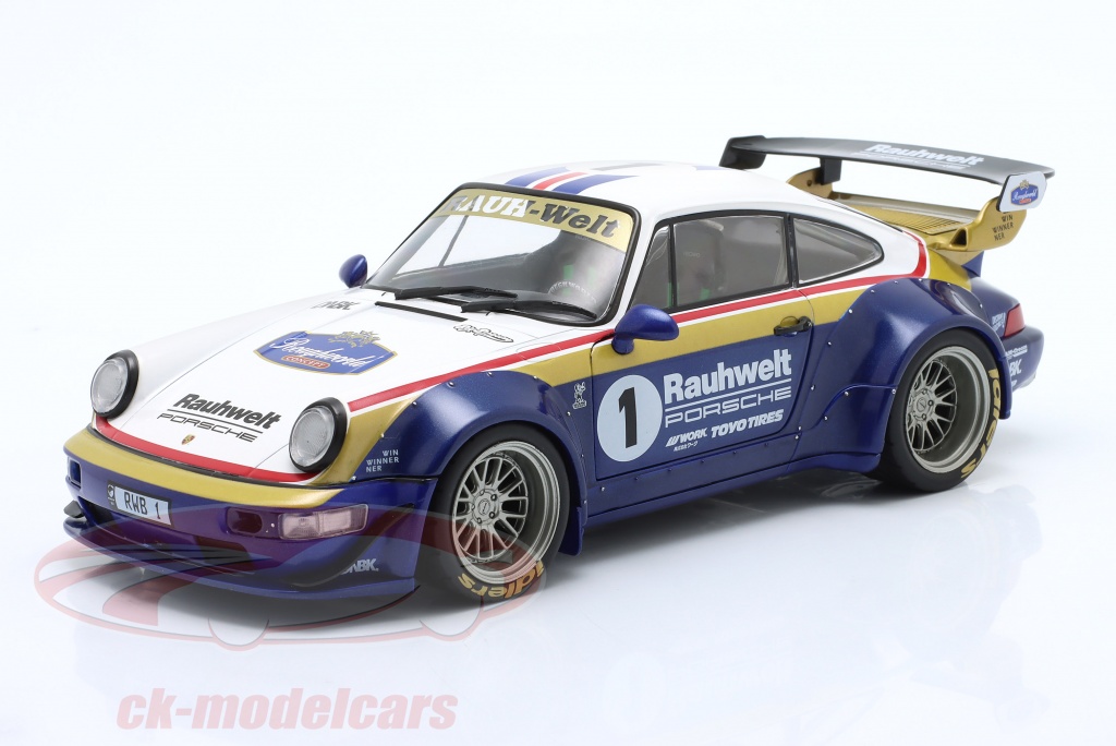 Solido 1:18 Porsche 911 (964) RWB Rauh-Welt 2022 bleu / blanc / rouge ...