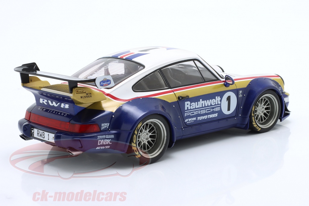 Solido 1:18 Porsche 911 (964) RWB Rauh-Welt 2022 blue / white / red ...