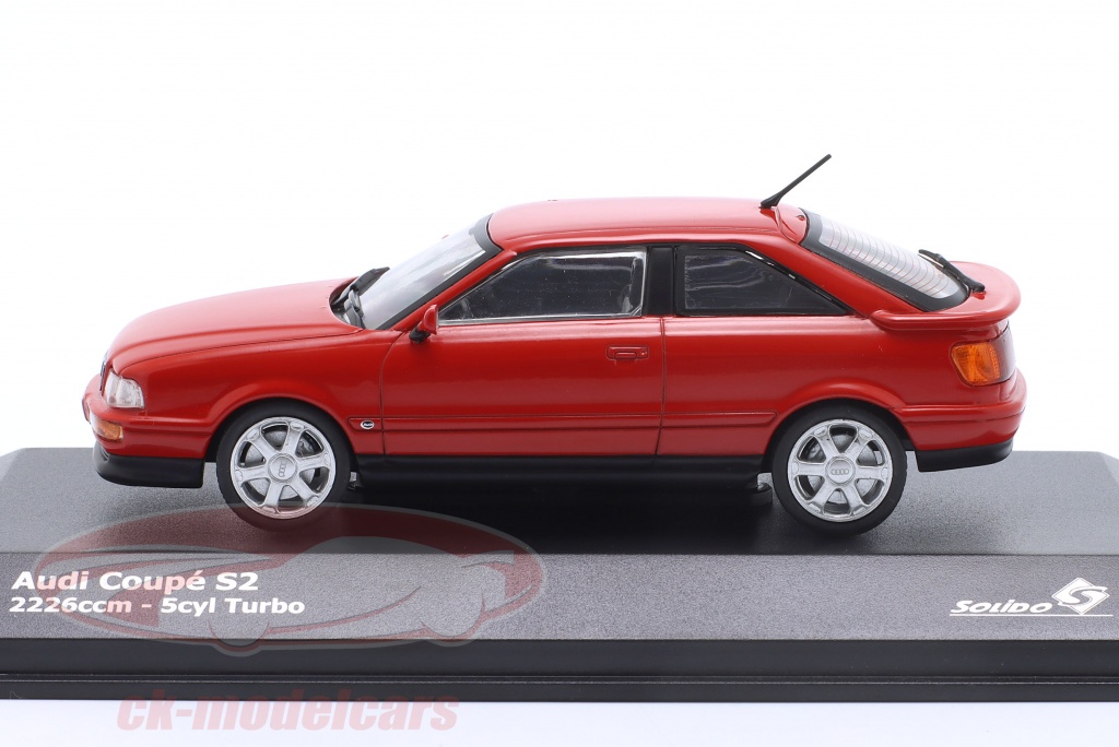 Solido 1:43 Audi S2 Coupe Bouwjaar 1992 rood S4312201 model auto S4312201 421437190 3663506012730