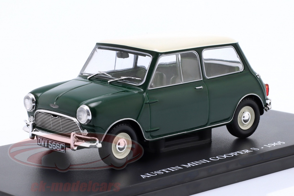Ixo 1:24 Austin Mini Cooper S 建設年 1965 緑 / 白 ABAVC007 モデル 車 ABAVC007 ...