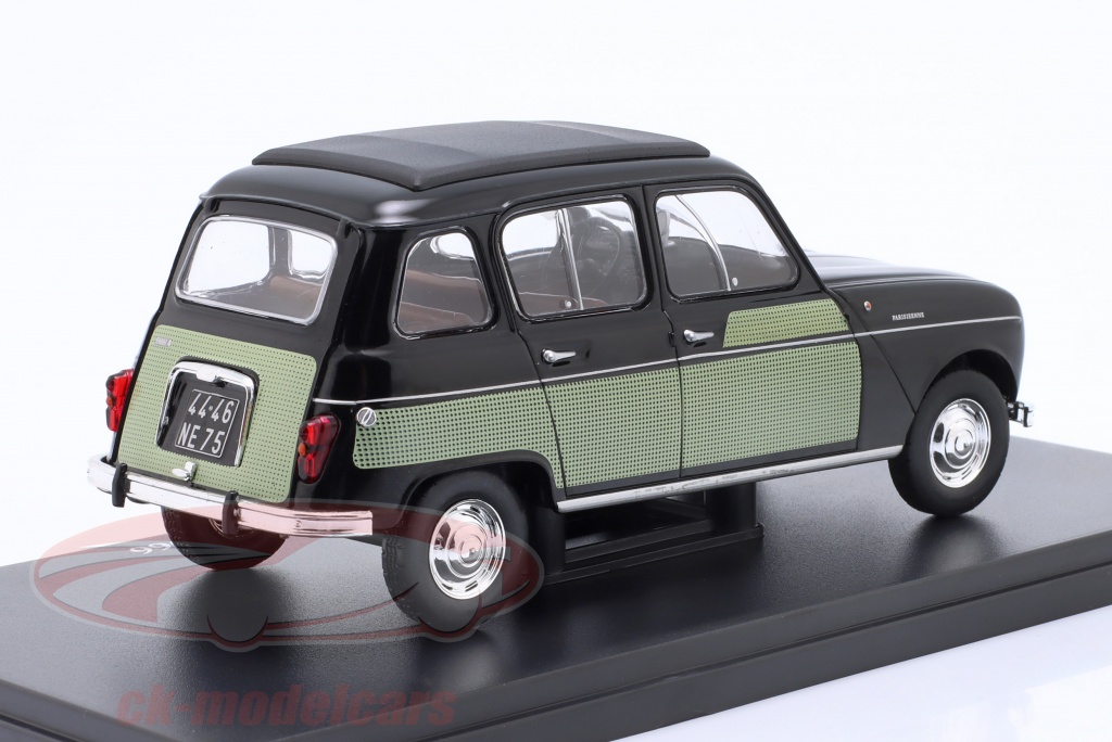 Ixo 1:24 Renault 4L Parisienne ano de construção 1966 preto / luz verde ...