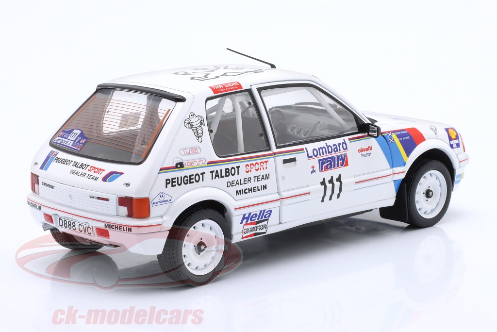 Solido 1:18 Peugeot 205 GTi #111 Lombard RAC Rallye 1988 McRae, Ringer ...