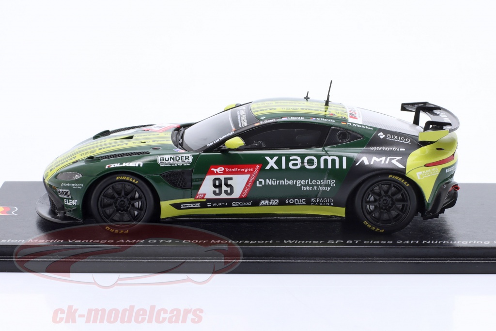 Spark 1:43 Aston Martin Vantage AMR #95 Winner SP 8T Class 24h Nürburgring 2022 SG853 model car ...