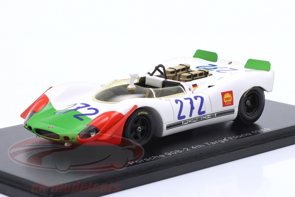 Spark 1:43 Porsche 908/02 #272 第四名 Targa Florio 1969 Kauhsen, von Wendt ...