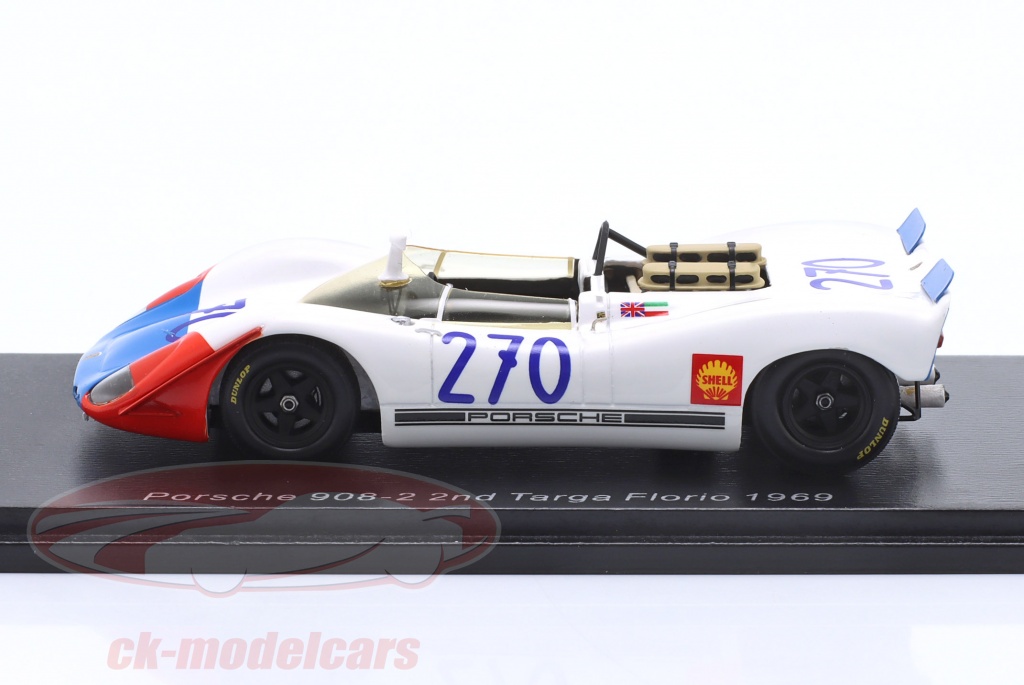 Spark 1:43 Porsche 908/02 #270 第二名 Targa Florio 1969 Elford, Maglioli S9245 模型 汽车 S9245 ...