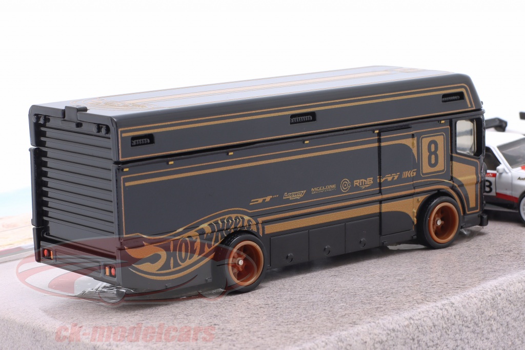 HotWheels 1:64 4-Car Set Track Day #13 Euro Hauler with 3 sports car ...