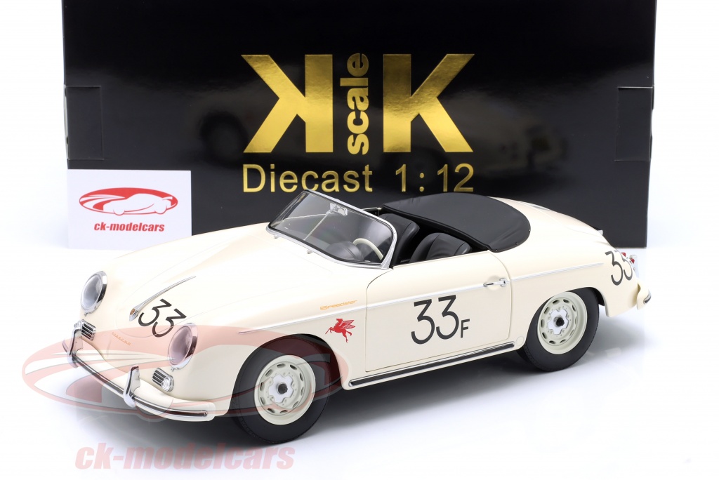KK-Scale 1:12 Porsche 356 A Speedster James Dean #33 year 1955 white ...
