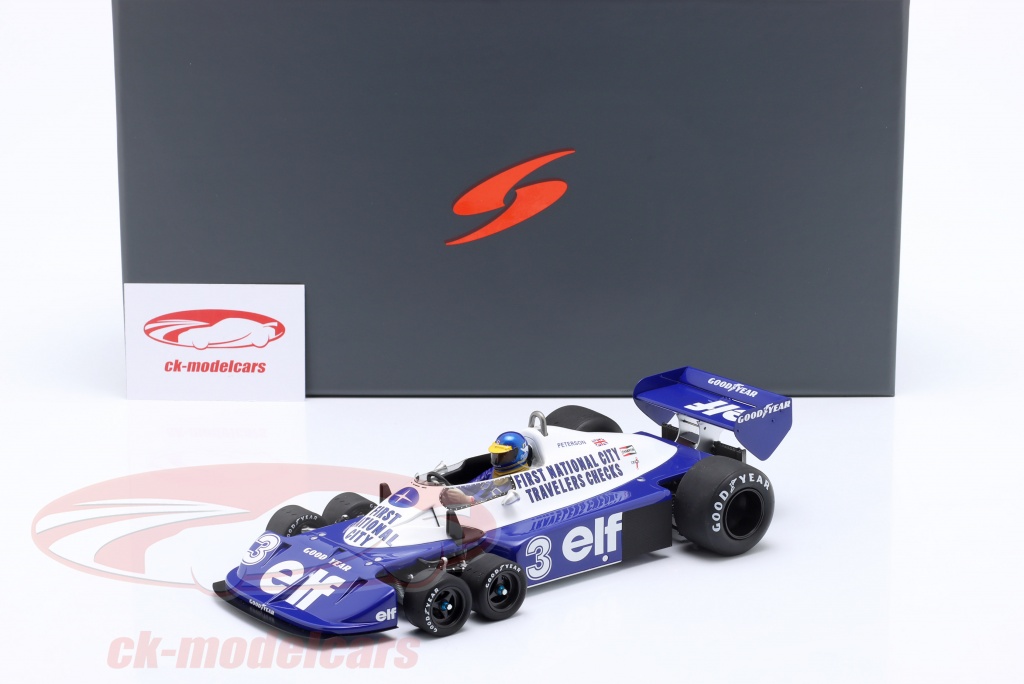 Spark 1:18 Ronnie Peterson Tyrrell P34 #3 9号 德语 GP 公式 1 1977 18S572 模型 汽车 18S572 9580006475725