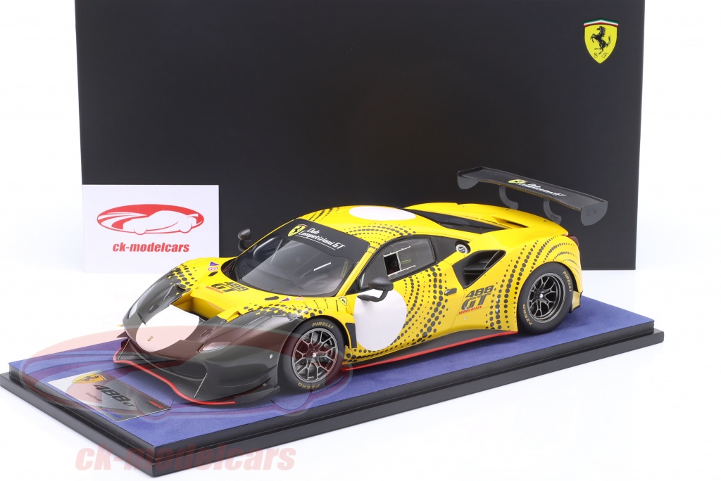 LookSmart 1:18 Ferrari 488 GT Modificata 2020 jaune / gris foncé ...