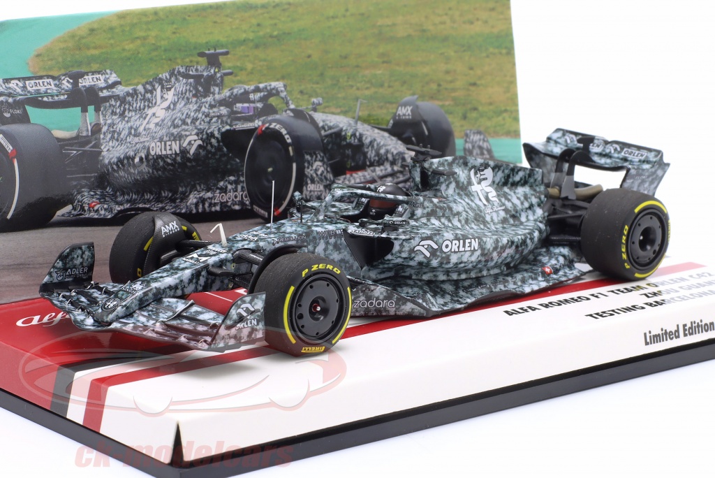 Minichamps 1:43 Zhou Guanyu Alfa Romeo C42 formula 1 test Barcelona ...
