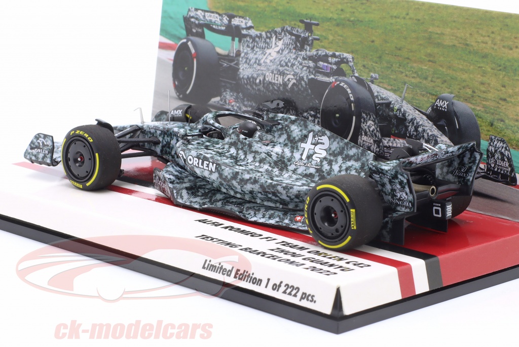 Minichamps 1:43 Zhou Guanyu Alfa Romeo C42 formula 1 test Barcelona ...