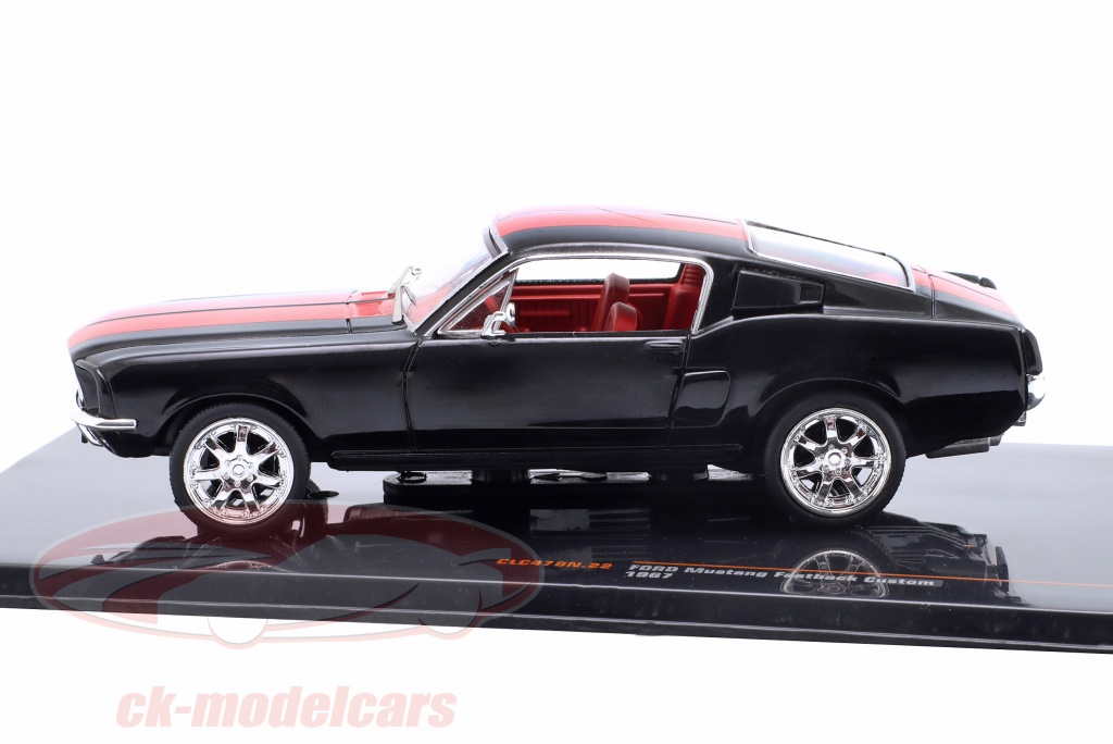Ixo 1:43 Ford Mustang Fastback Anno di costruzione 1967 nero / rosso ...