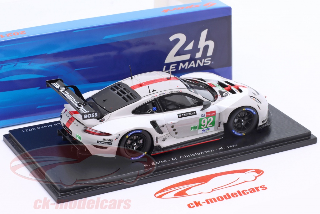 Spark 1:43 Porsche 911 RSR-19 #92 3º LMGTE-Pro 24h LeMans 2021 Porsche GT-Team S8264 modelo ...
