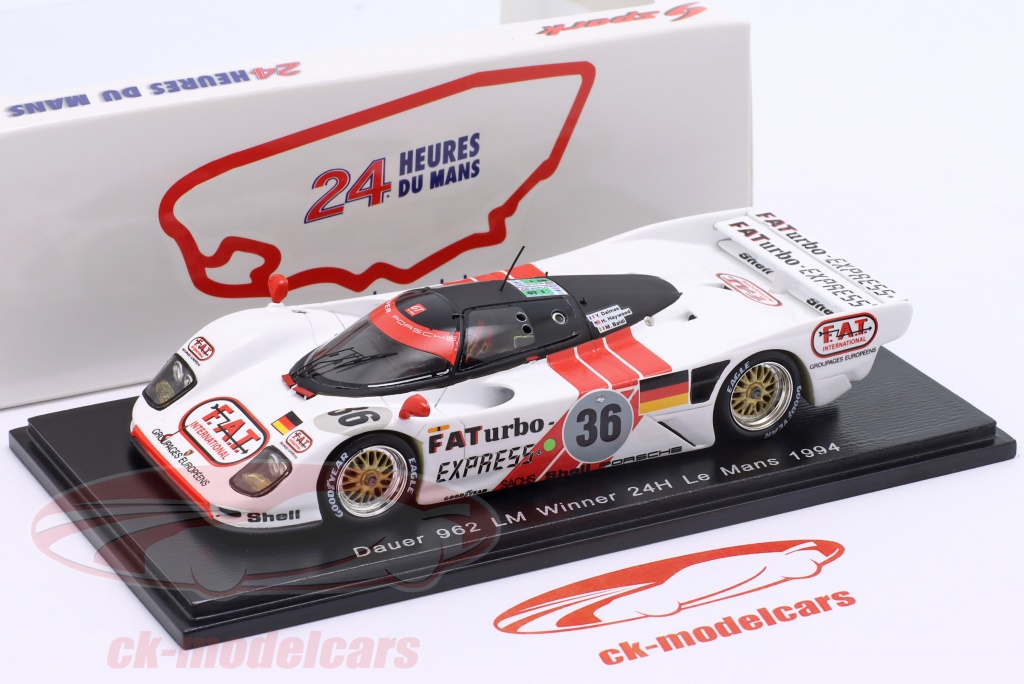Spark 1:43 Dauer Porsche 962 #36 winnaar 24h LeMans 1994 Baldi, Dalmas ...