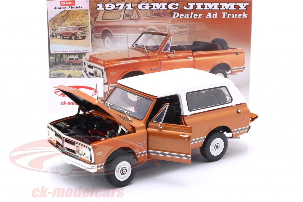GMP 1:18 GMC Jimmy 4x4 Année de construction 1971 cuivre / blanc ...