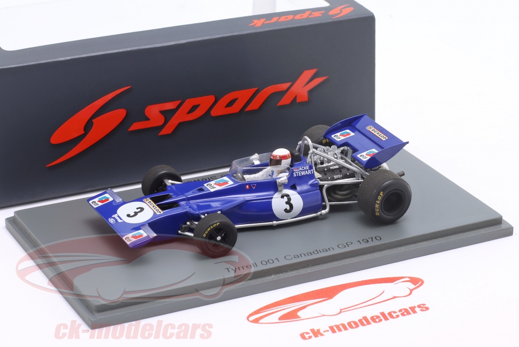 Spark 1:43 Jackie Stewart Tyrrell 001 #3 Canadees GP formule 1 1970 S7230 model auto S7230 ...