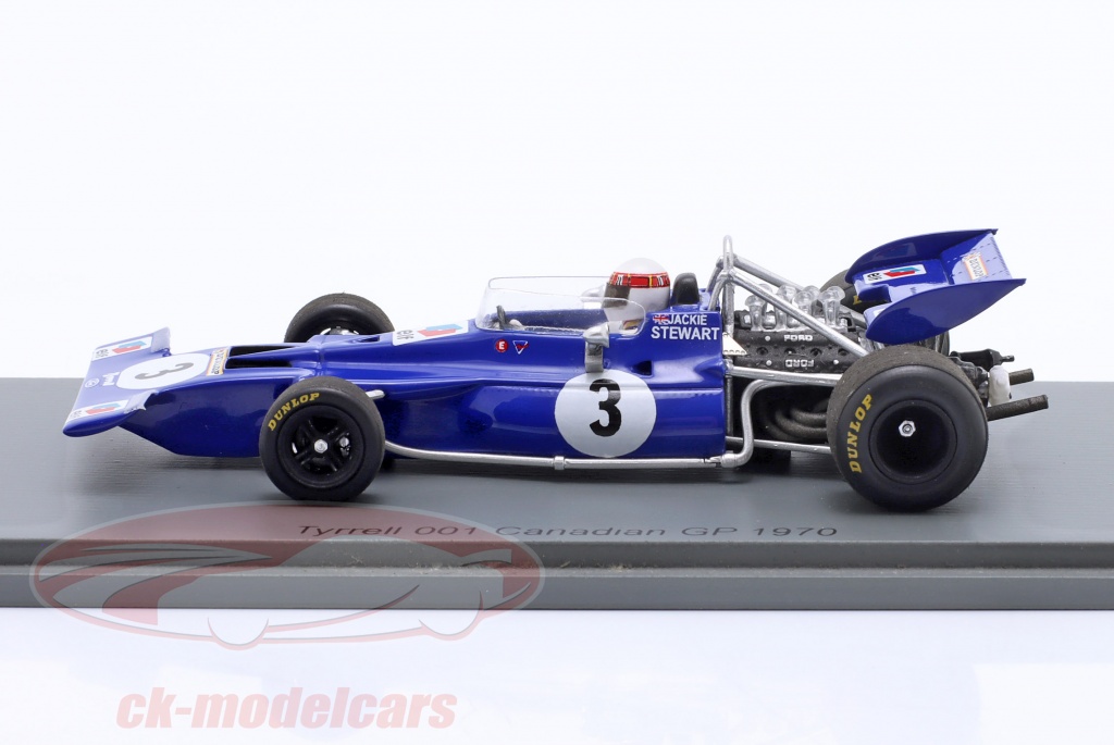 Spark 1:43 Jackie Stewart Tyrrell 001 #3 Canadees GP formule 1 1970 S7230 model auto S7230 ...