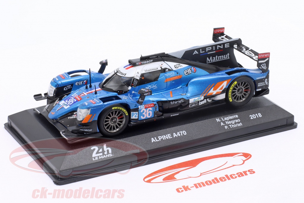 Altaya 1:43 Alpine A470 #36 5th 24h LeMans 2018 Lapierre, Thiriet ...