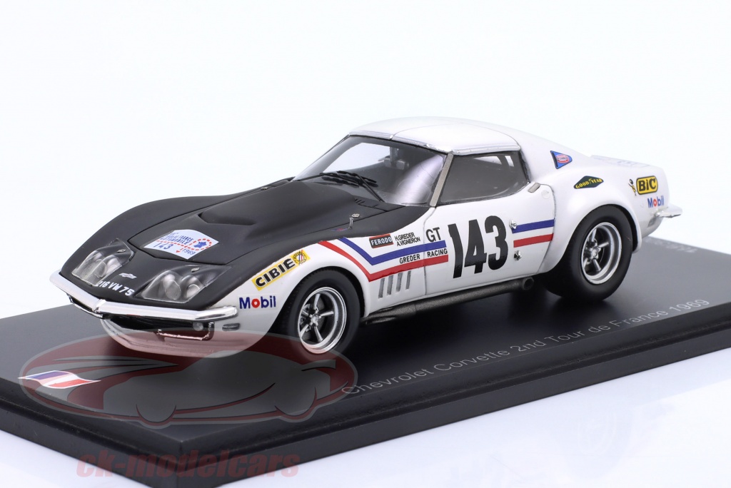 Spark 1:43 Chevrolet Corvette C3 #143 2nd Tour de France 1969 Greder ...