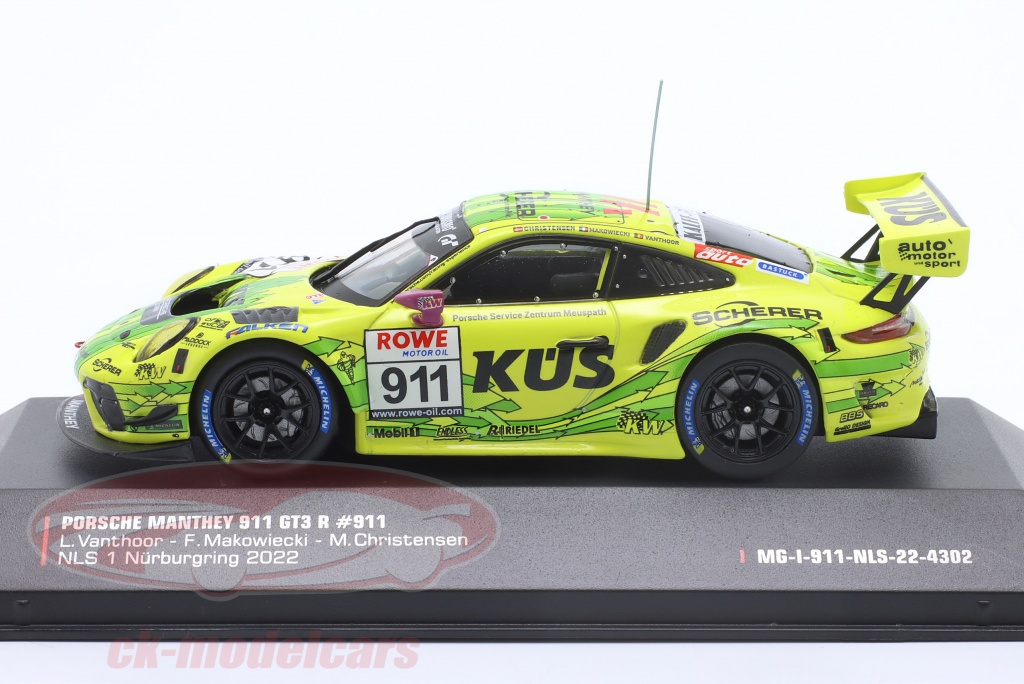 Ixo 1:43 Porsche 911 GT3 R #911 Winner NLS 1 Nürburgring 2022 Manthey ...