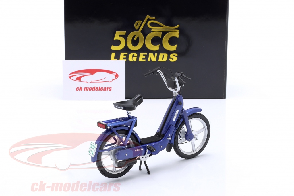 50CC Legends 1:10 Vespa Piaggio Ciao blu metallico 50CC10032 modello ...