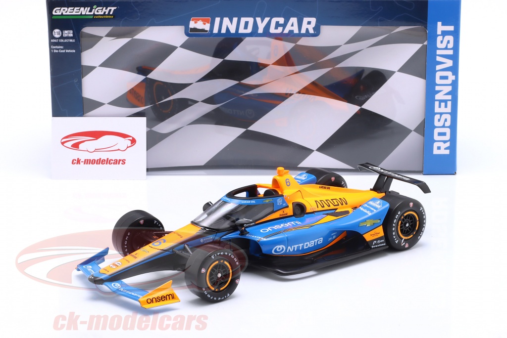 Greenlight 1:18 Felix Rosenqvist Chevrolet #6 IndyCar Series 2023 11189 ...