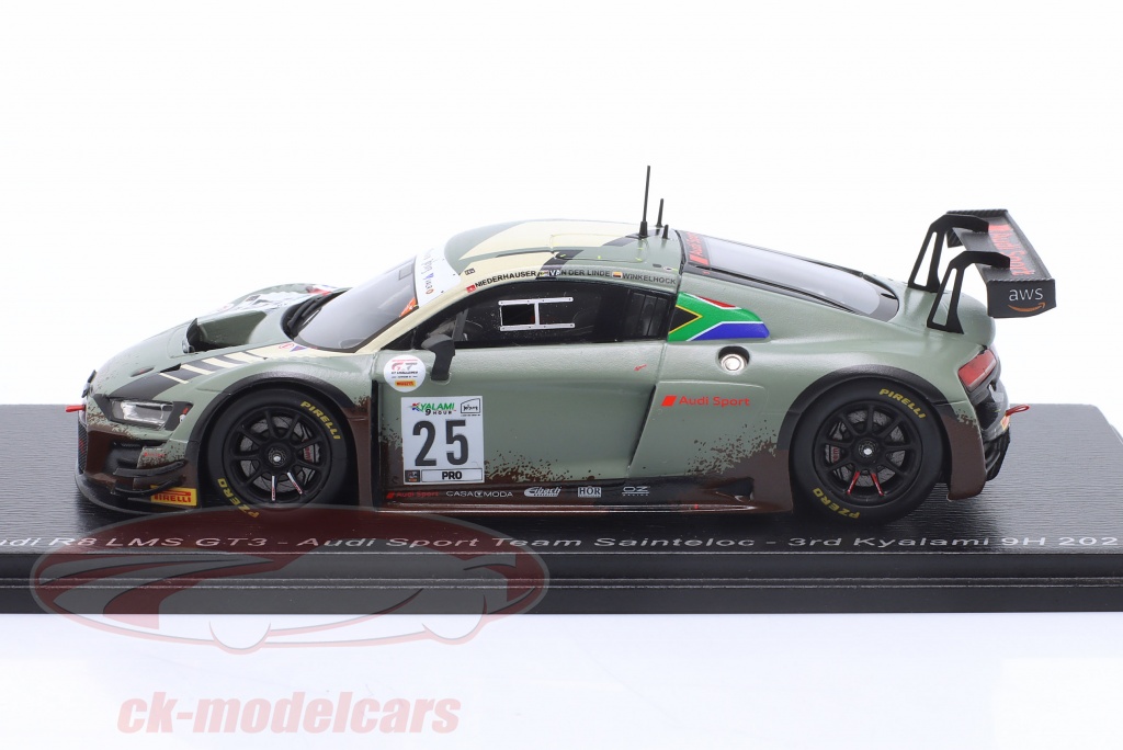 Spark 1:43 Audi R8 LMS GT3 #25 3rd 9h Kyalami 2021 Audi Sport Team Sainteloc S6337 model car ...