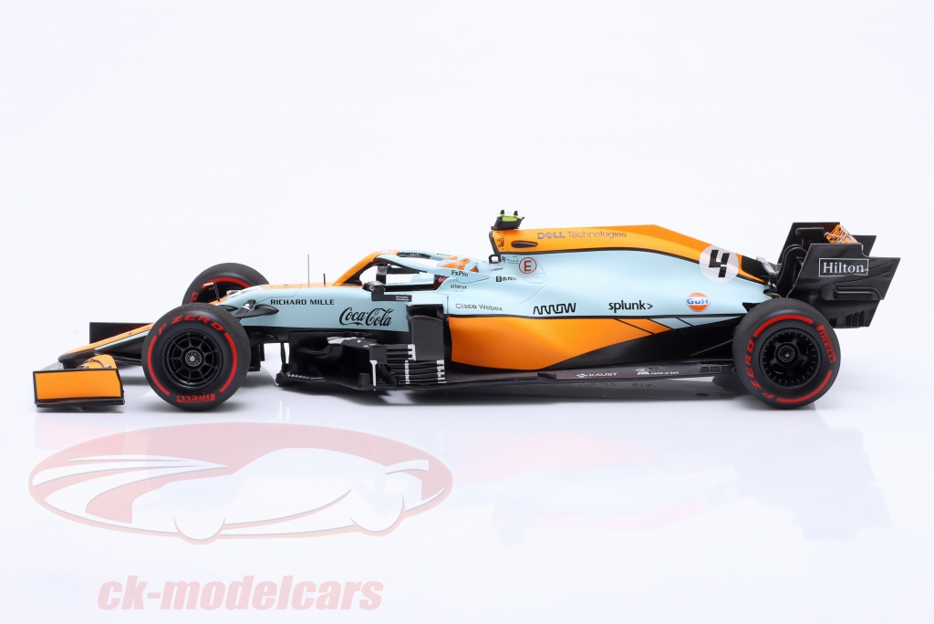 Minichamps 1:18 Lando Norris McLaren MCL35M Gulf #4 3rd Monaco GP ...