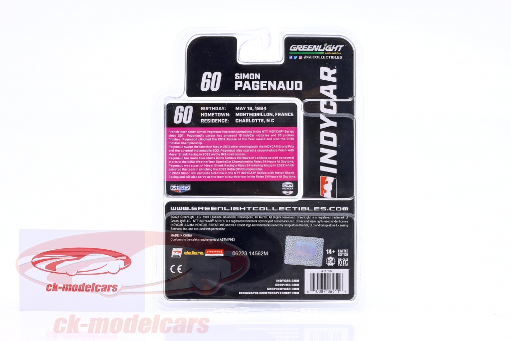 Greenlight 1:64 Simon Pagenaud Honda #60 IndyCar Series 2023 11556 ...