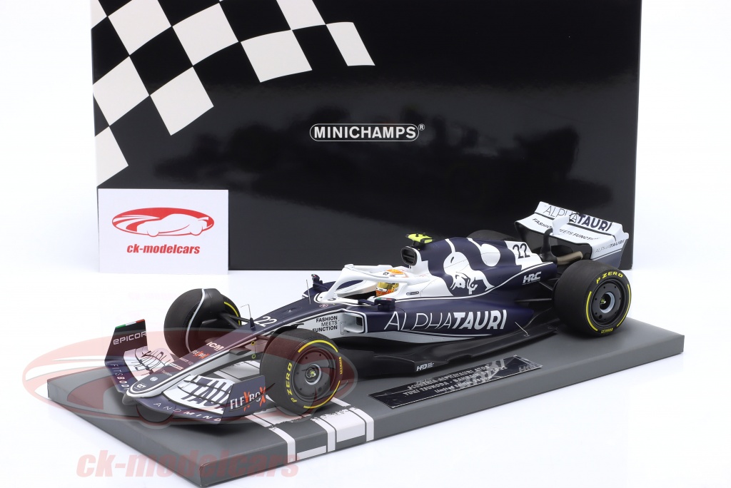 Minichamps 1:18 Yuki Tsunoda Alpha Tauri AT03 #22 8th Bahrain GP ...