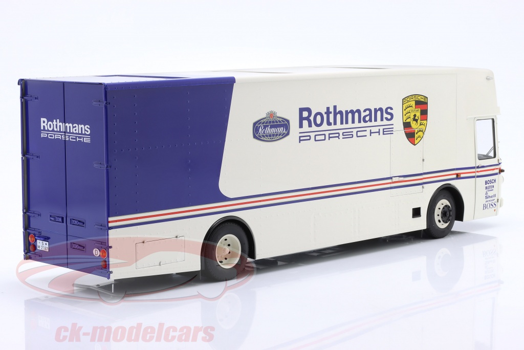 Schuco 1:18 Mercedes-Benz O 317 Race Car Transporter Rothmans Porsche ...