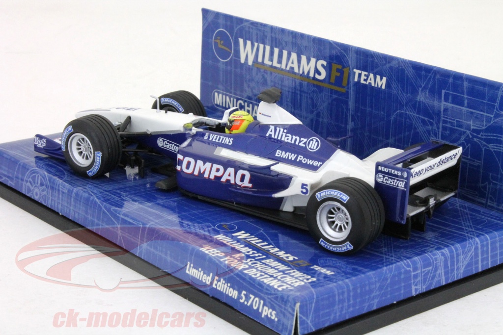 Minichamps 1:43 R. Schumacher BMW Williams FW23 Keep your distance ...
