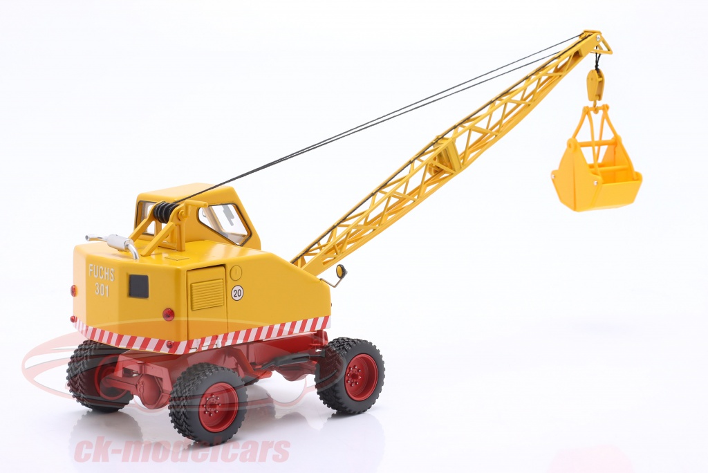 Schuco 1:32 Fuchs graafmachine 301 met schep En sloopkogel geel ...
