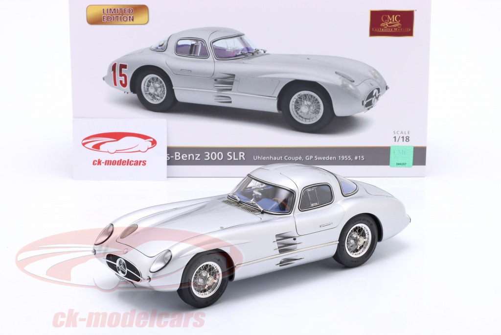 CMC 1:18 Mercedes-Benz 300 SLR Uhlenhaut-Coupe #15 Testcar Schweden GP ...