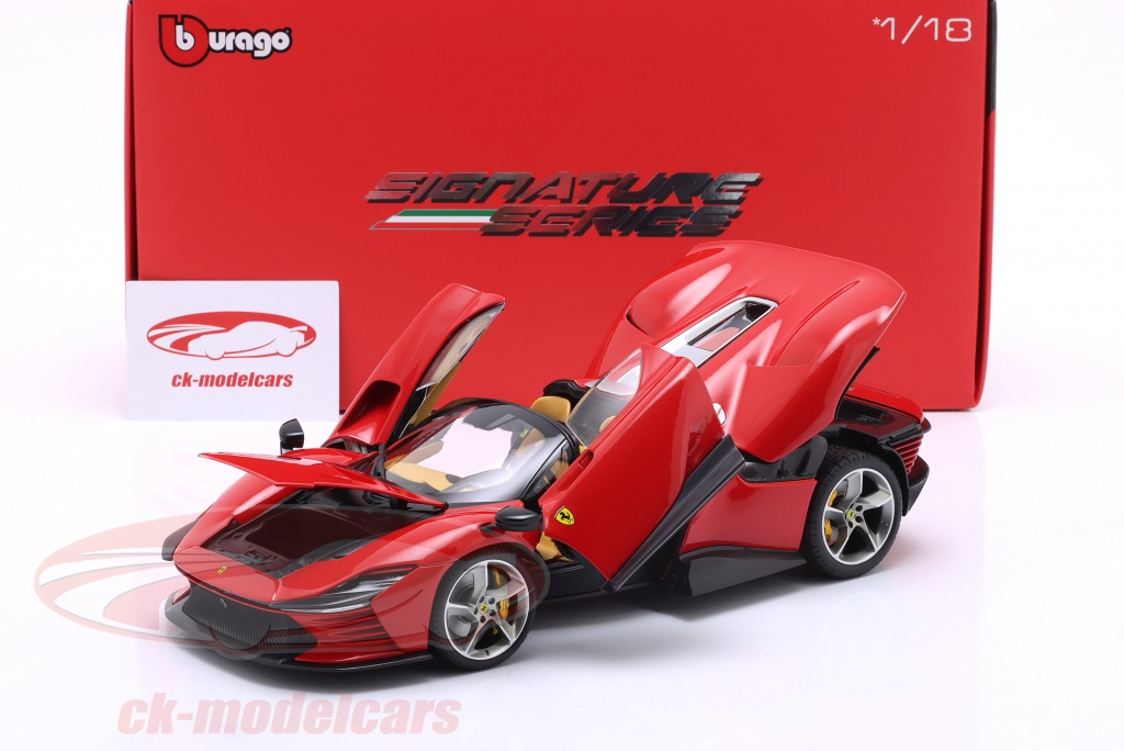 Bburago 1:18 Ferrari Daytona SP3 Closed Top 2022 rosso corsa Signature ...