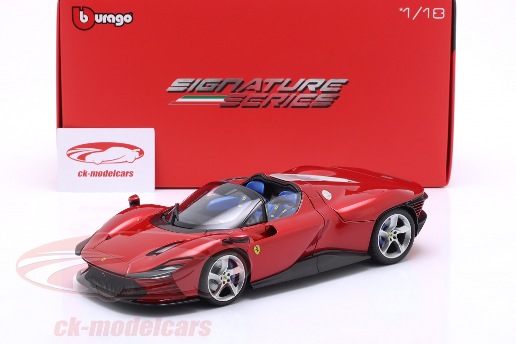 Bburago 1:18 Ferrari Daytona SP3 Open Top 2022 magna red metallic ...