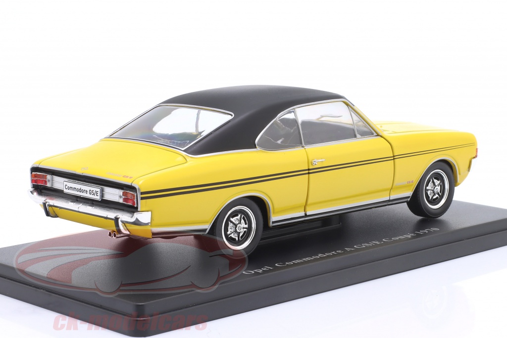 Hachette 1:24 Opel Commodore A GS/E Coupe year 1970 yellow / black ...