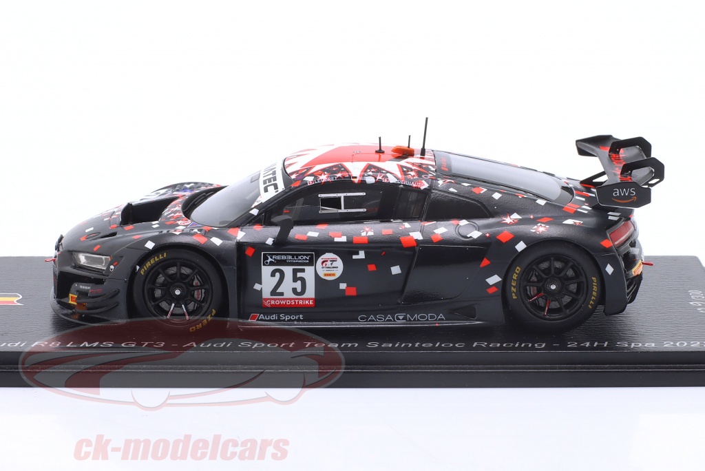 Spark 1:43 Audi R8 LMS GT3 #25 24h Spa 2022 Sainteloc Racing SB512 model bil SB512 9580006725127