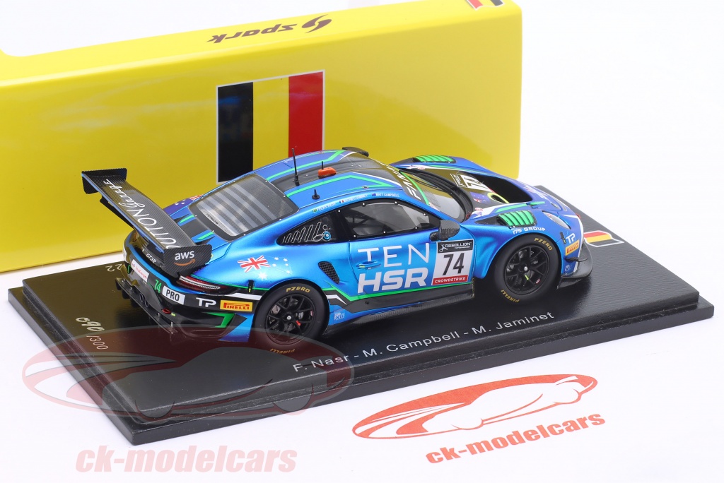 Spark 1:43 Porsche 911 GT3 R #74 24h Spa 2022 EMA Motorsport SB513 ...
