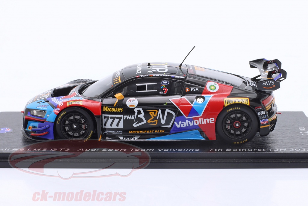 Spark 1:43 Audi R8 LMS GT3 #777 7mo Bathurst 12H 2022 Audi Sport Team Valvoline AS064 modelo ...