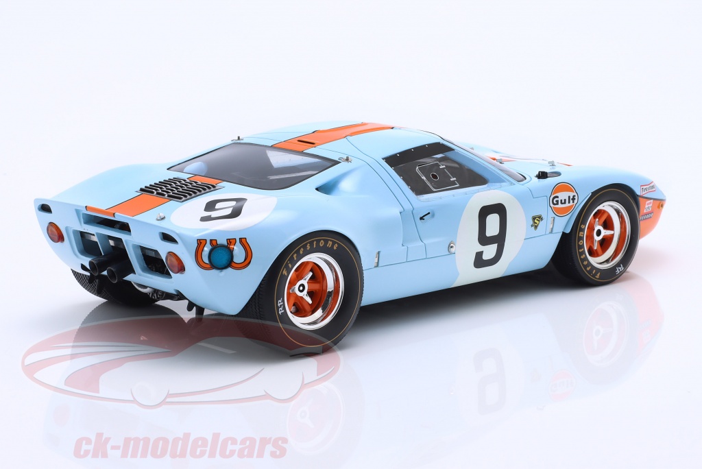 Spark 1:18 Ford GT40 Gulf #9 优胜者 24h LeMans 1968 Rodriguez, Bianchi ...
