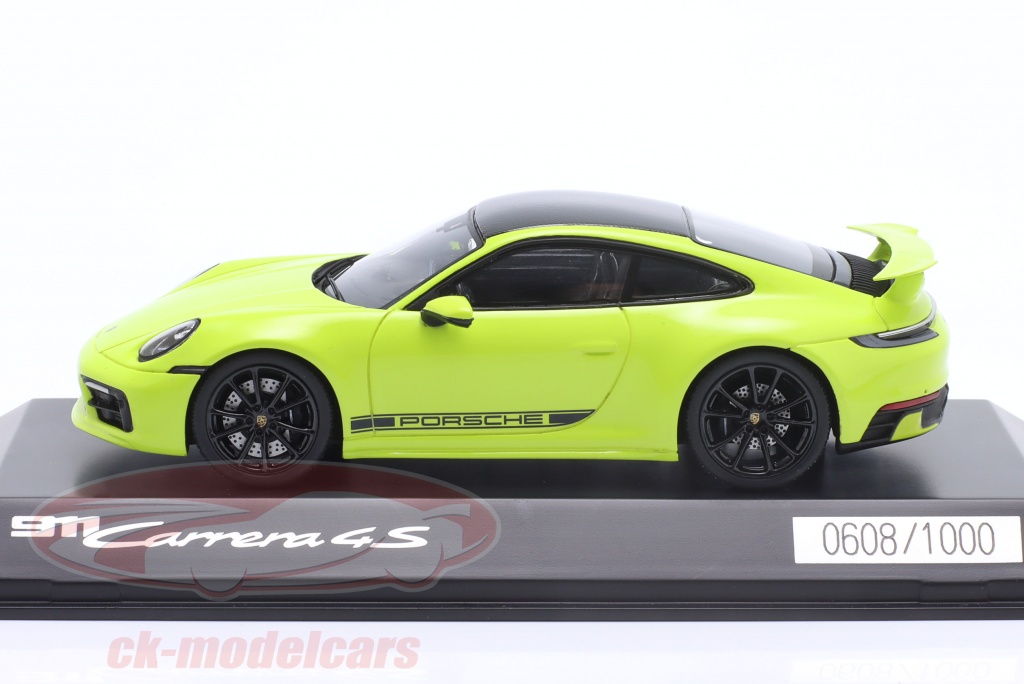 Spark 1:43 Porsche 911 (992) Carrera 4S year 2019 acid green ...