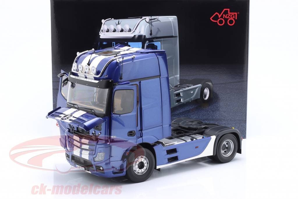 NZG 1:18 Mercedes-Benz Actros Gigaspace 4x2 SZM blue metallic with ...