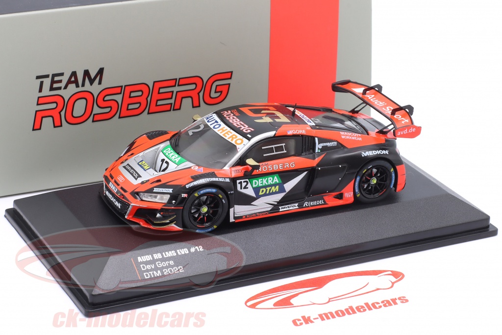 Ixo 1:43 Audi R8 LMS GT3 #12 DTM 2022 Dev Gore TR-I-R8-22-4312-DTM ...
