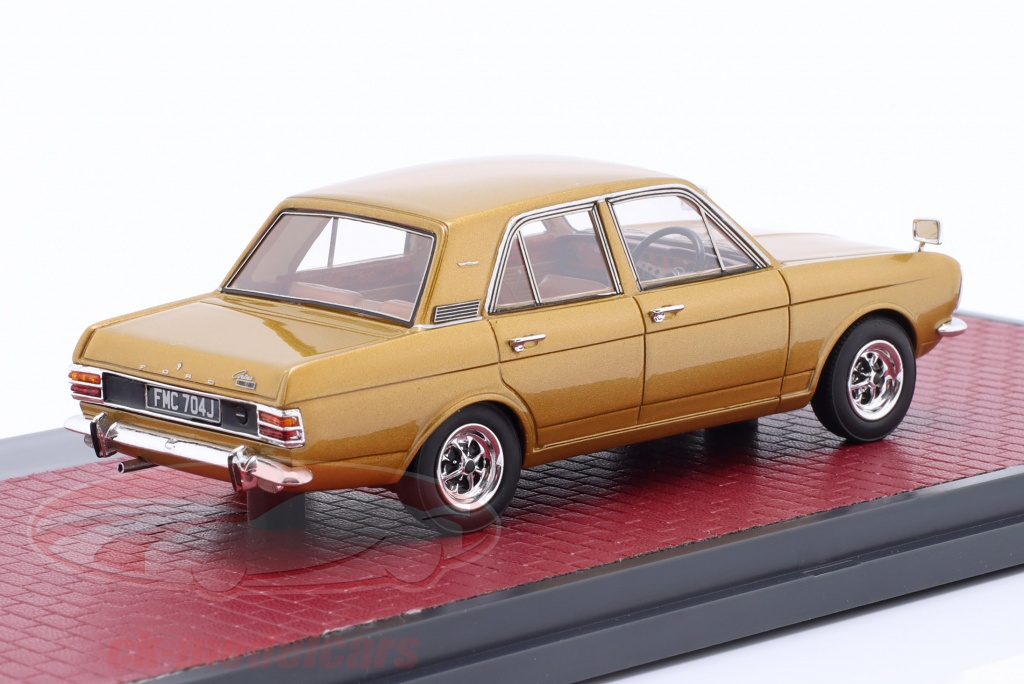 Matrix 1:43 Ford Cortina 1600E Baujahr 1970 gold metallic MX40603-091 ...