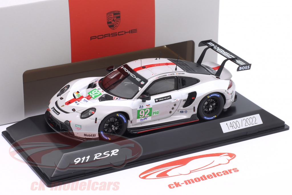 Spark 1:43 Porsche 911 RSR-19 #92 24h LeMans 2022 Porsche GT Team WAP0209020RLEM model car ...