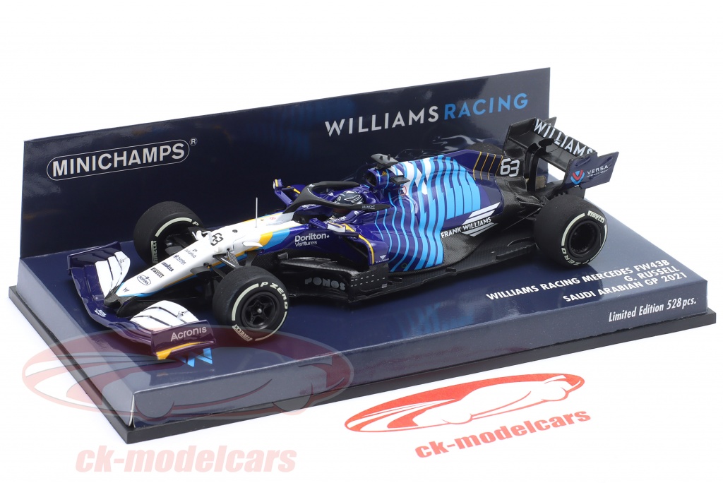 Minichamps 1:43 George Russell Williams FW43B #63 Saudi Arabia GP ...